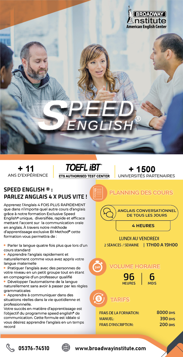Speed English ® : Parlez Anglais 4 x Plus Vite ! Cours en présentiel ...